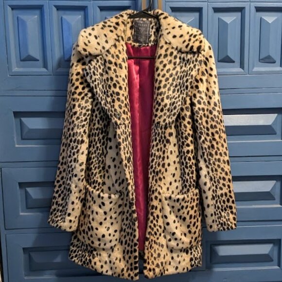 Guess | Jackets & Coats | Guess Faux Leopard Fur Coat | Poshmark